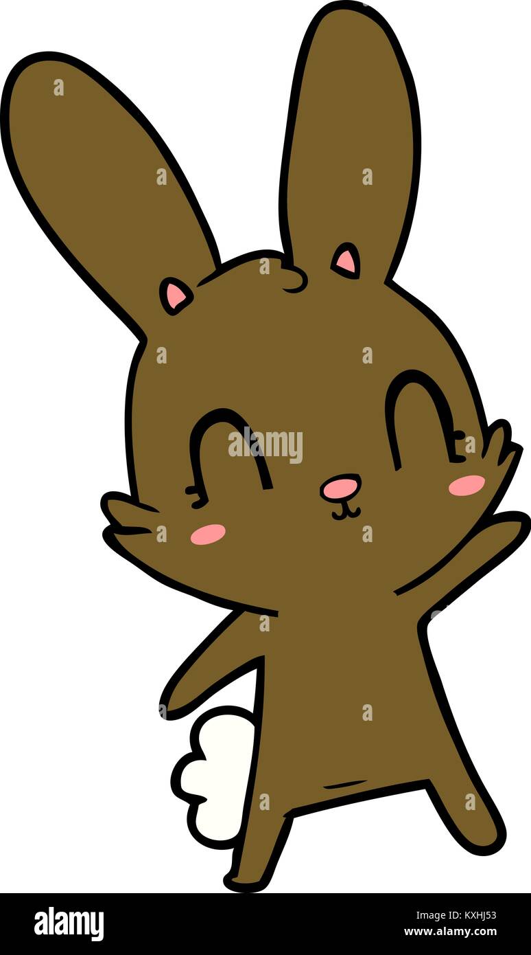 cute cartoon rabbit Stock Vector Image & Art - Alamy