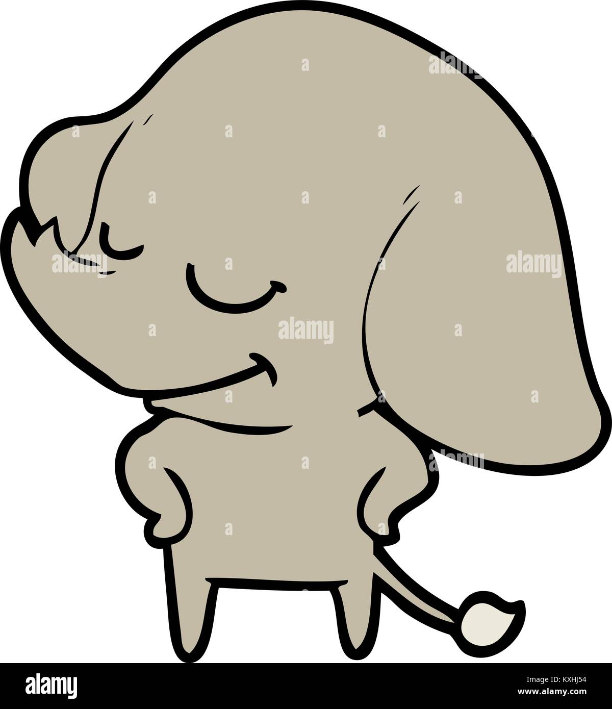 cartoon smiling elephant Stock Vector Image & Art - Alamy