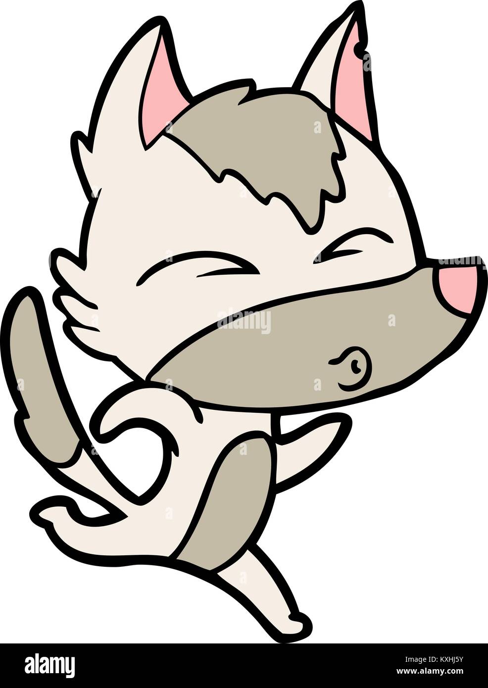 cartoon wolf running Stock Vector Image & Art - Alamy