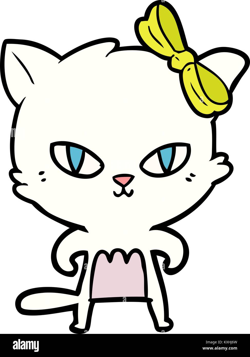 cute cartoon cat Stock Vector Image & Art - Alamy