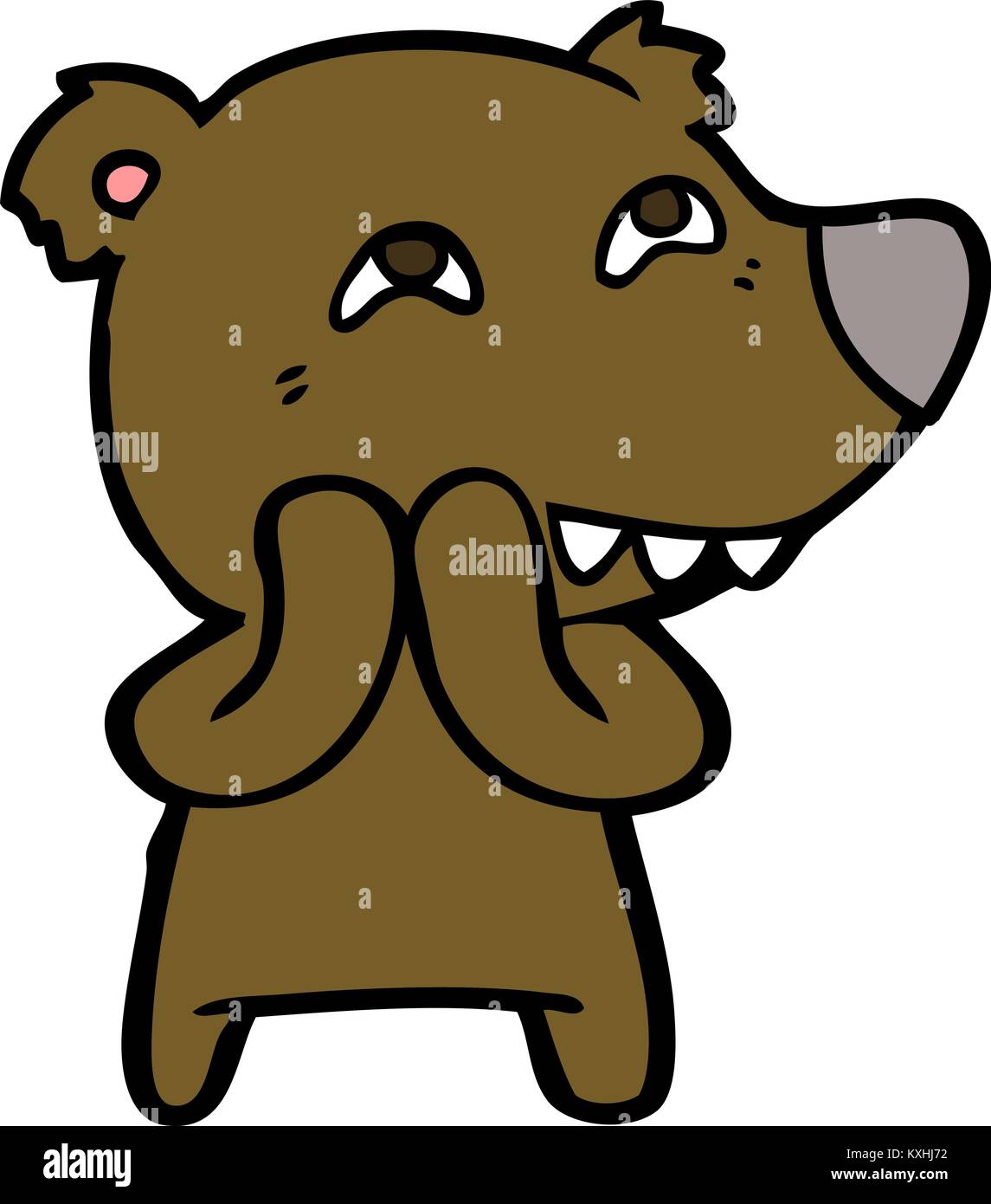 cartoon bear showing teeth Stock Vector Image & Art - Alamy