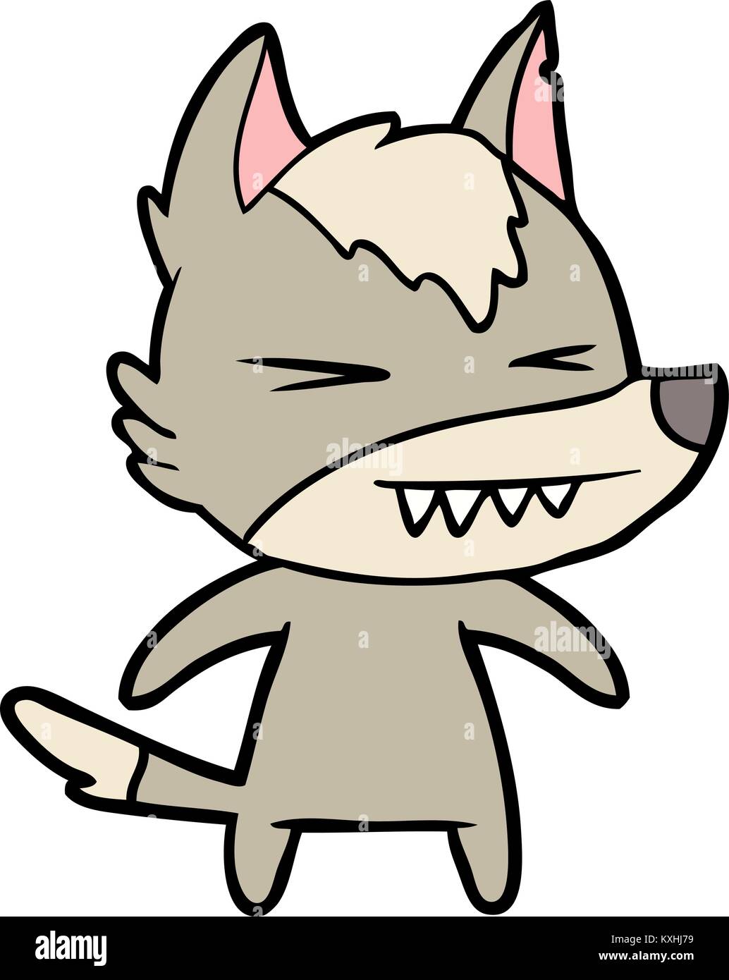 angry wolf cartoon Stock Vector Image & Art - Alamy