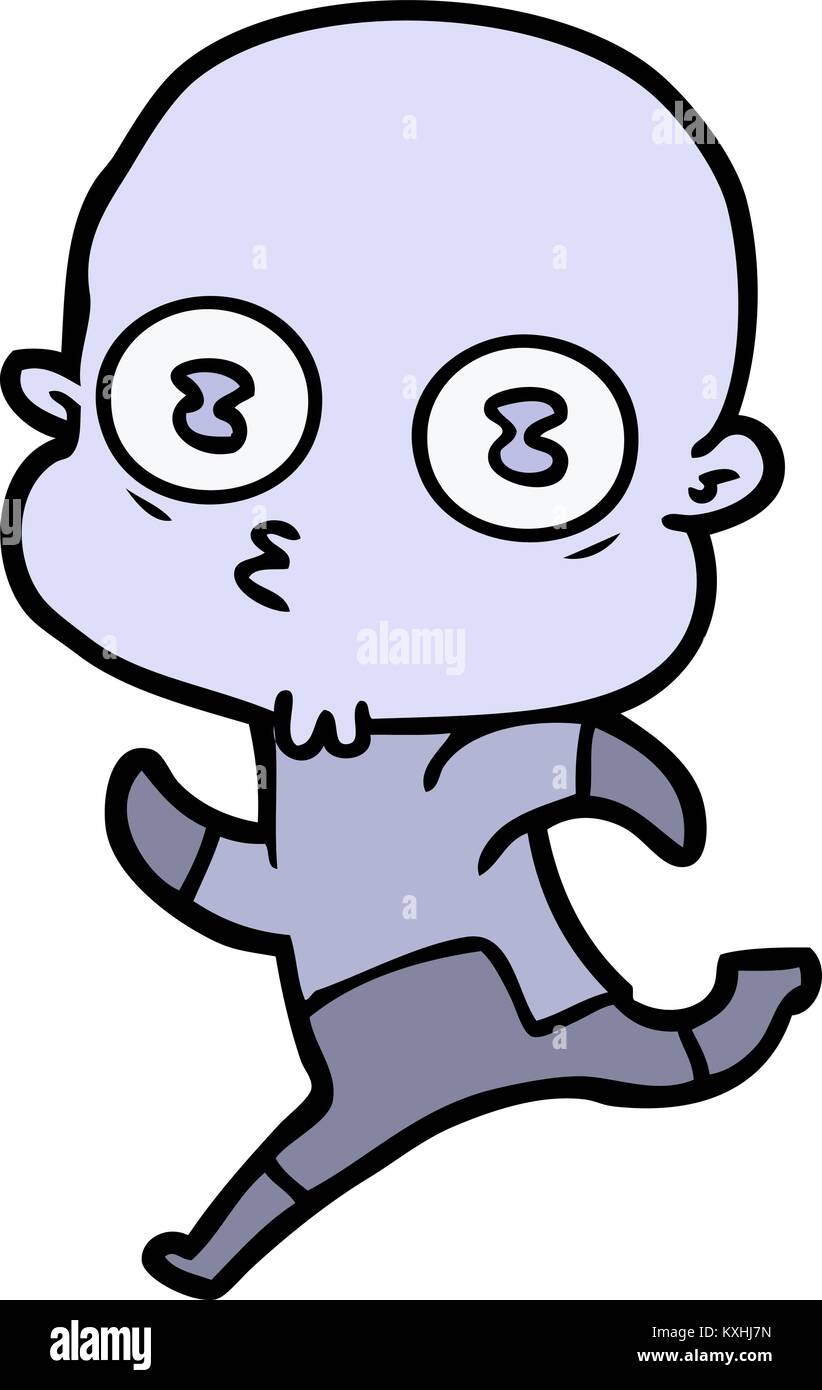 cartoon weird bald spaceman Stock Vector Image & Art - Alamy