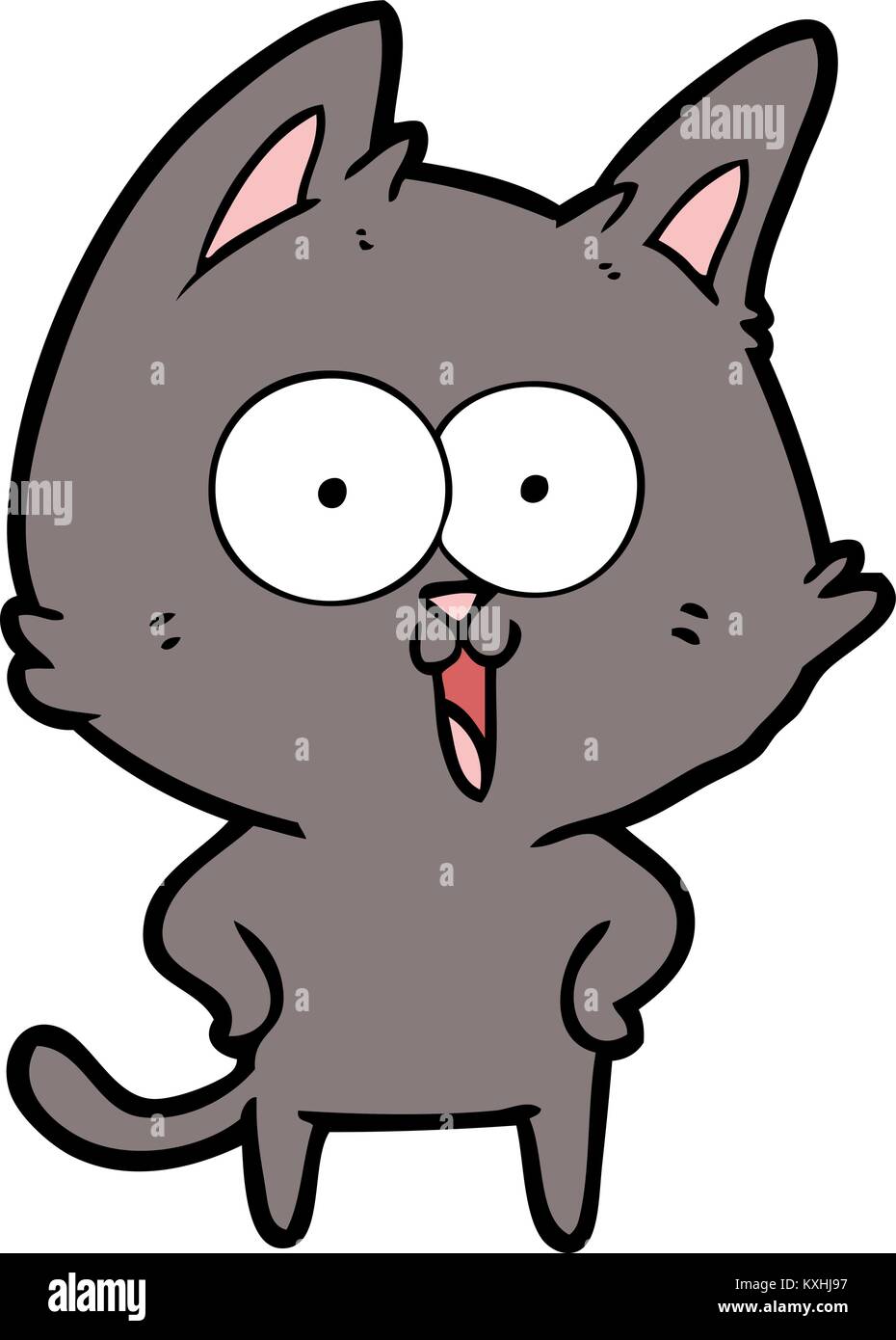funny cartoon cat Stock Vector Image & Art - Alamy