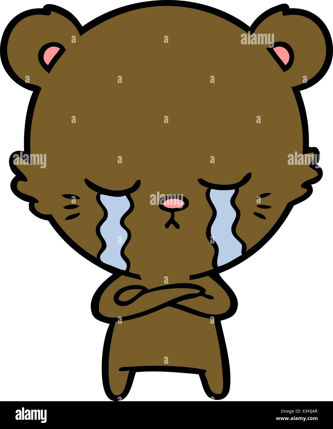 crying cartoon bear Stock Vector Image & Art - Alamy