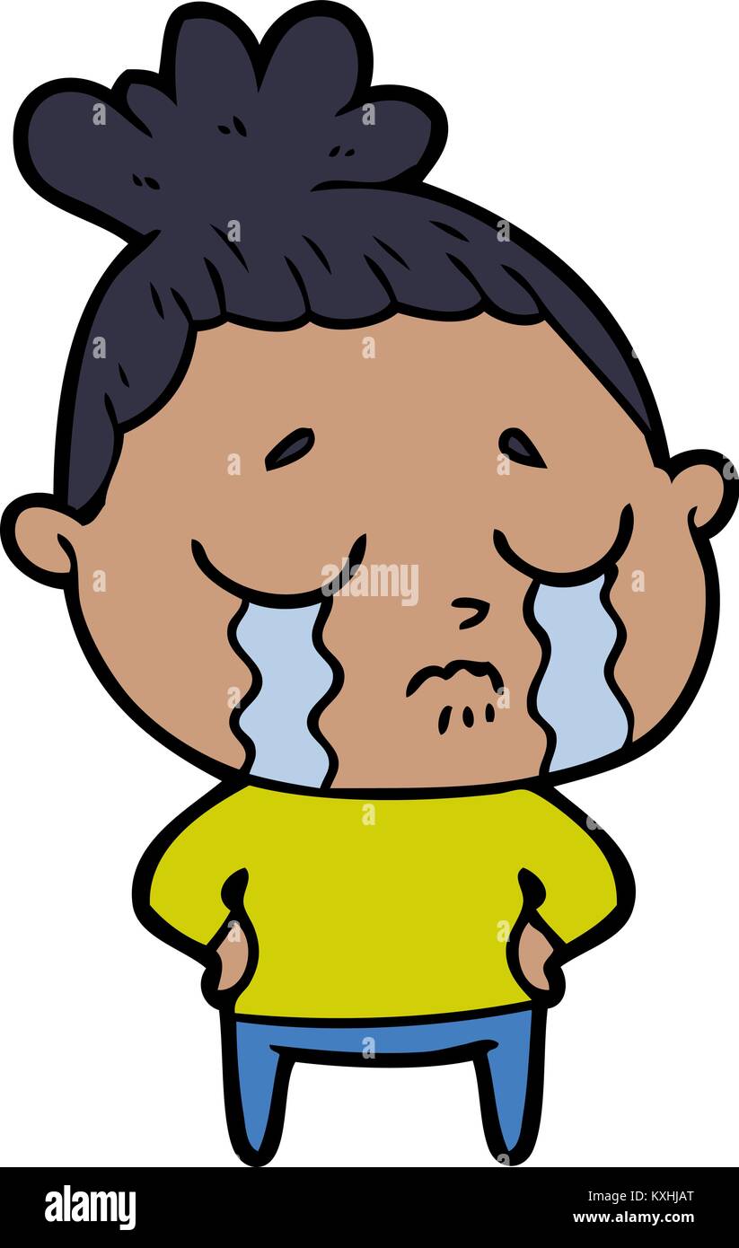 cartoon crying woman Stock Vector Image & Art - Alamy