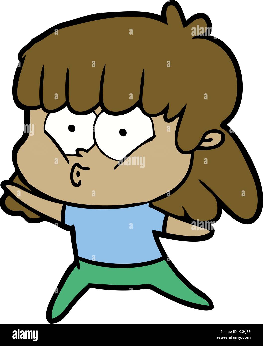 cartoon whistling girl Stock Vector Image & Art - Alamy