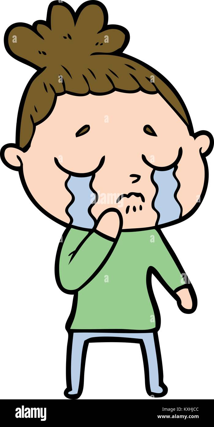 cartoon crying woman Stock Vector Image & Art - Alamy