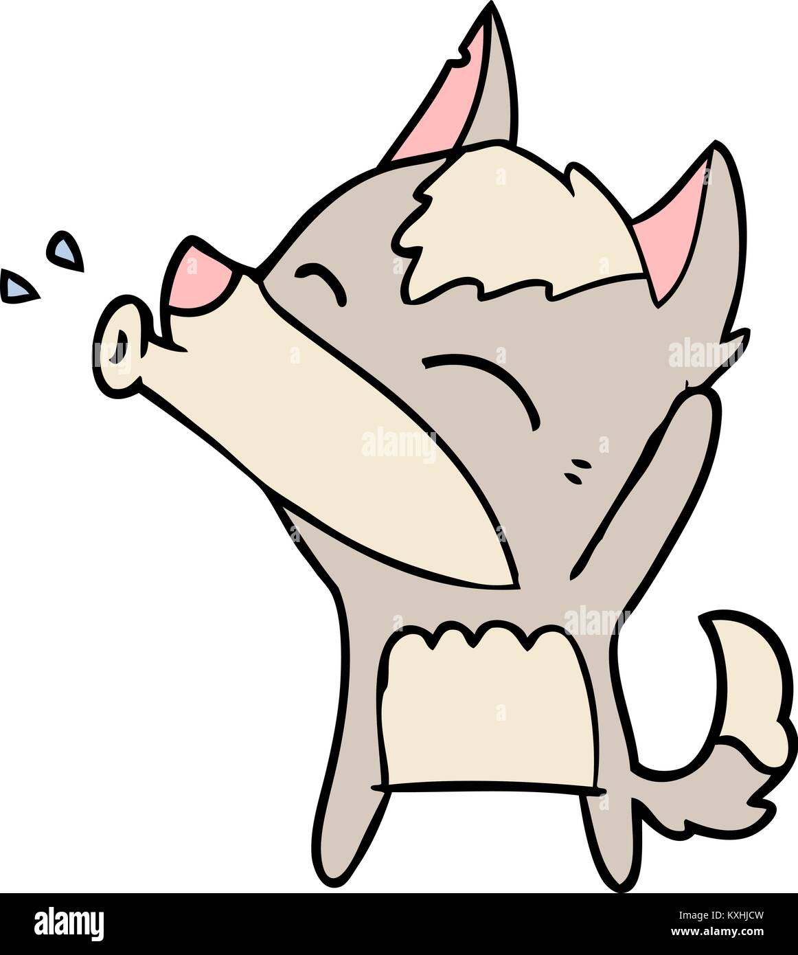 howling wolf cartoon Stock Vector Image & Art - Alamy