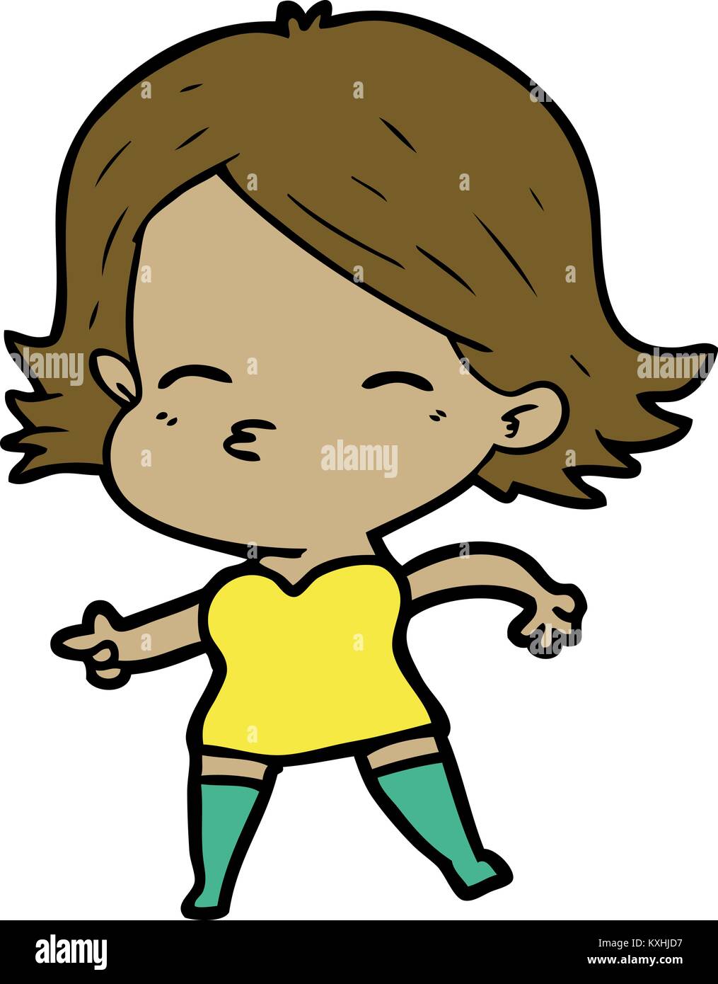 cartoon woman pointing Stock Vector Image & Art - Alamy