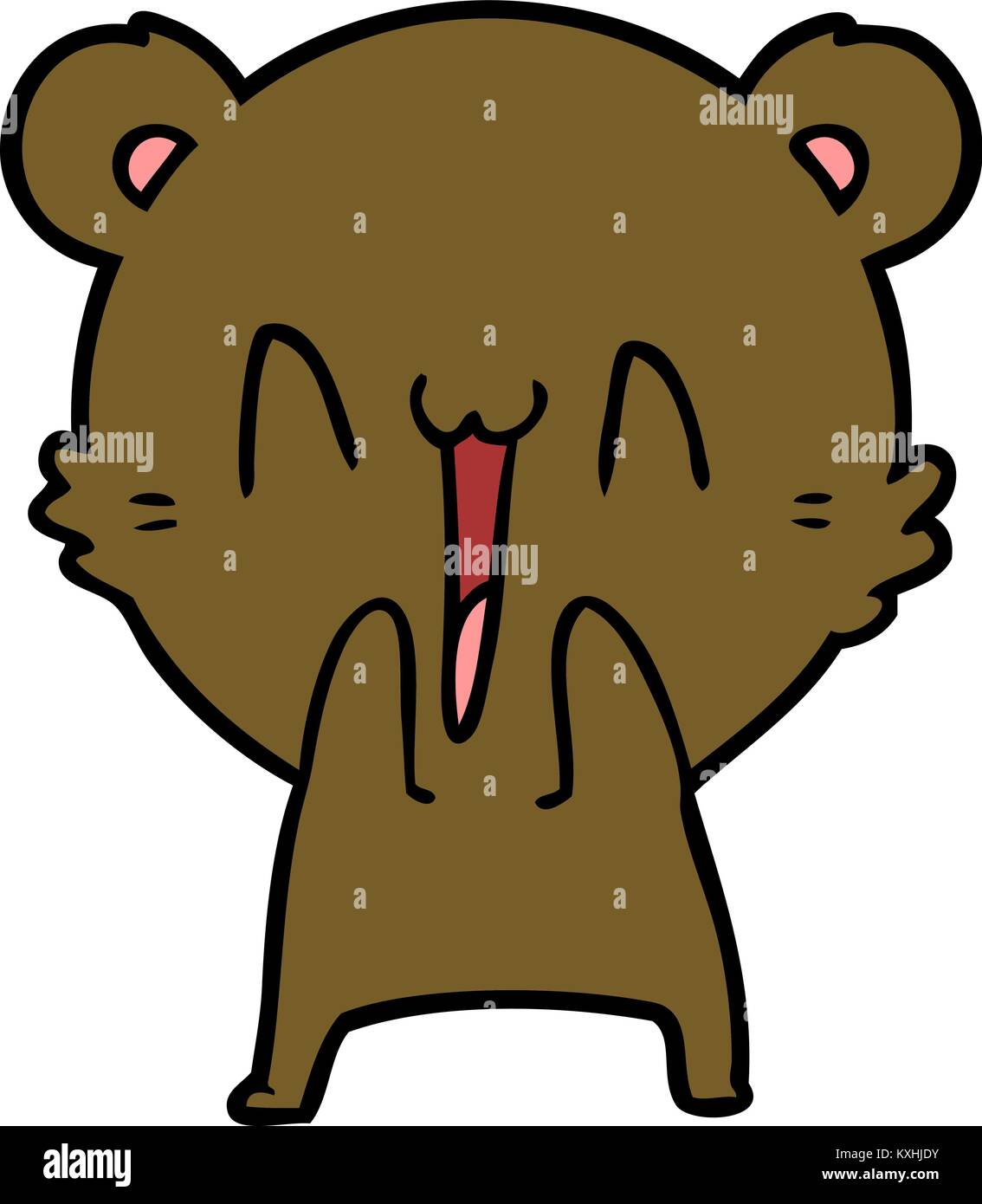 happy bear cartoon Stock Vector Image & Art - Alamy