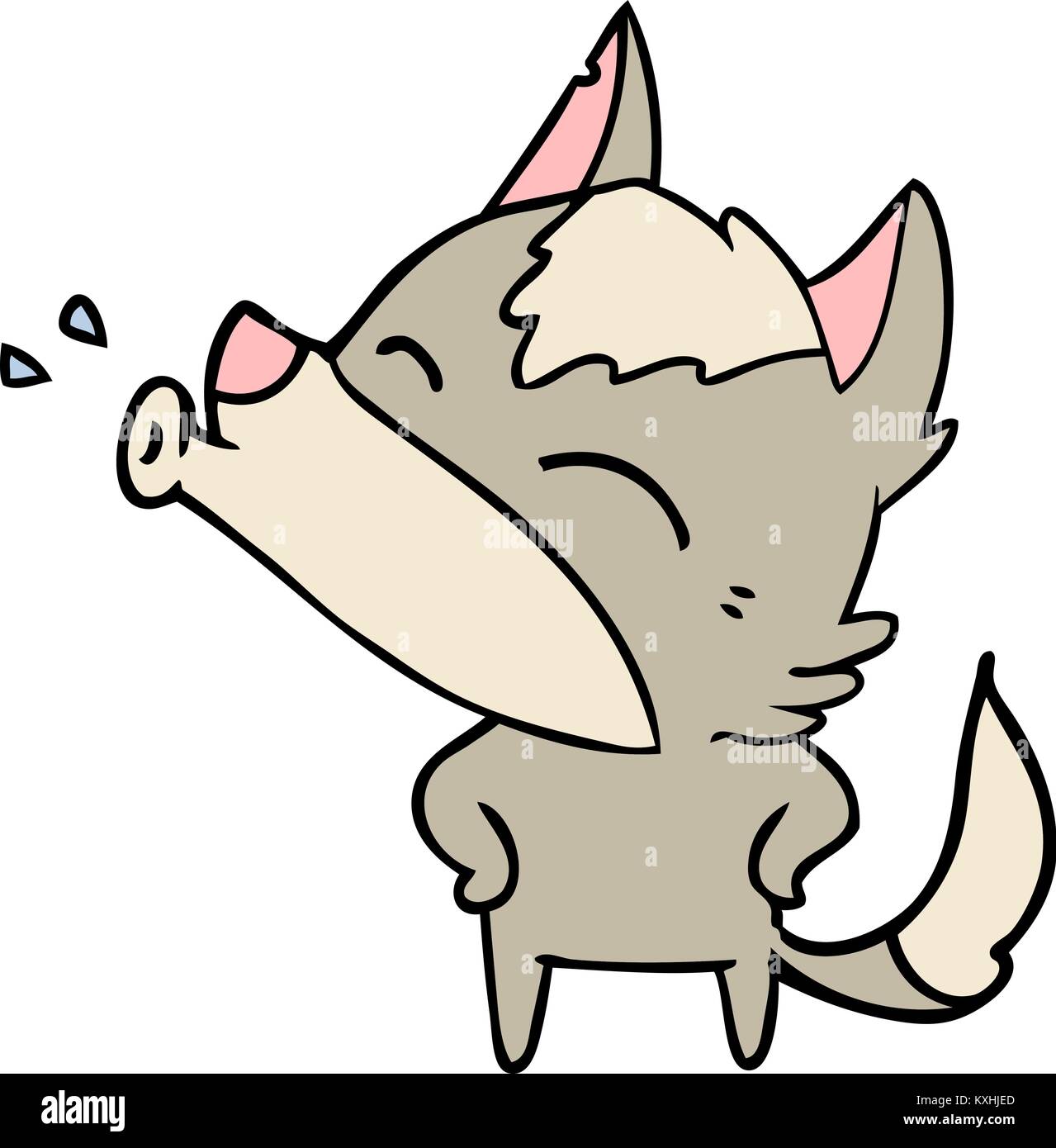 howling wolf cartoon Stock Vector Image & Art - Alamy