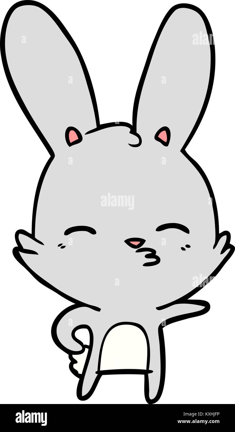 curious bunny cartoon Stock Vector Image & Art - Alamy