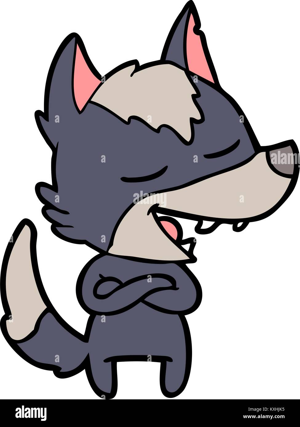 cartoon wolf laughing Stock Vector Image & Art - Alamy