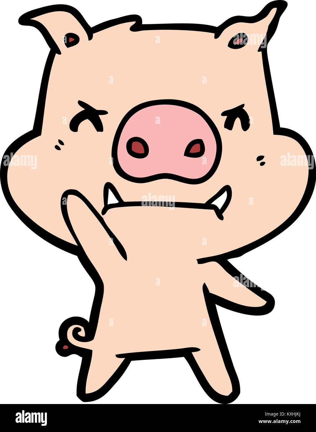angry cartoon pig Stock Vector Image & Art - Alamy