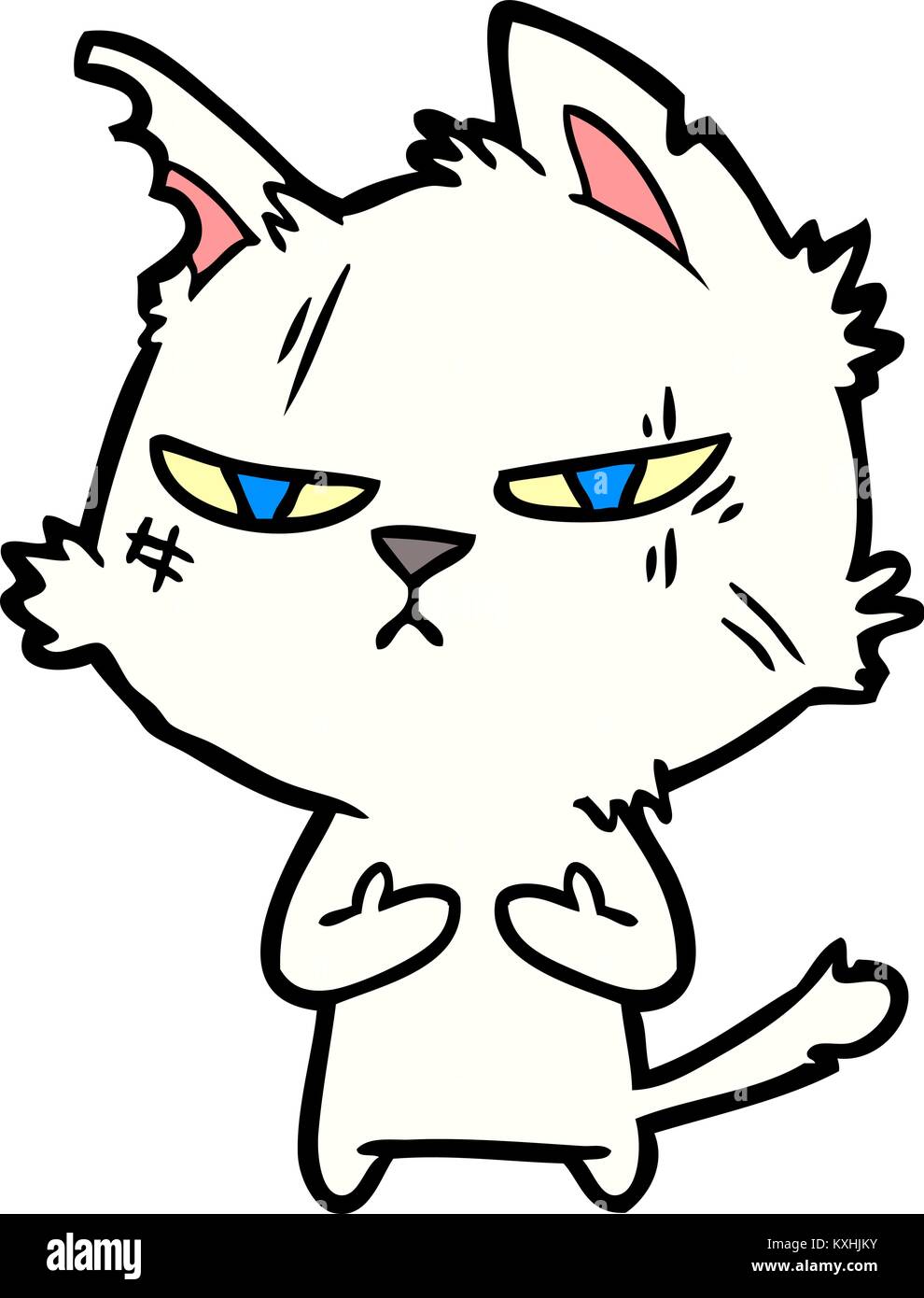 tough cartoon cat Stock Vector Image & Art - Alamy