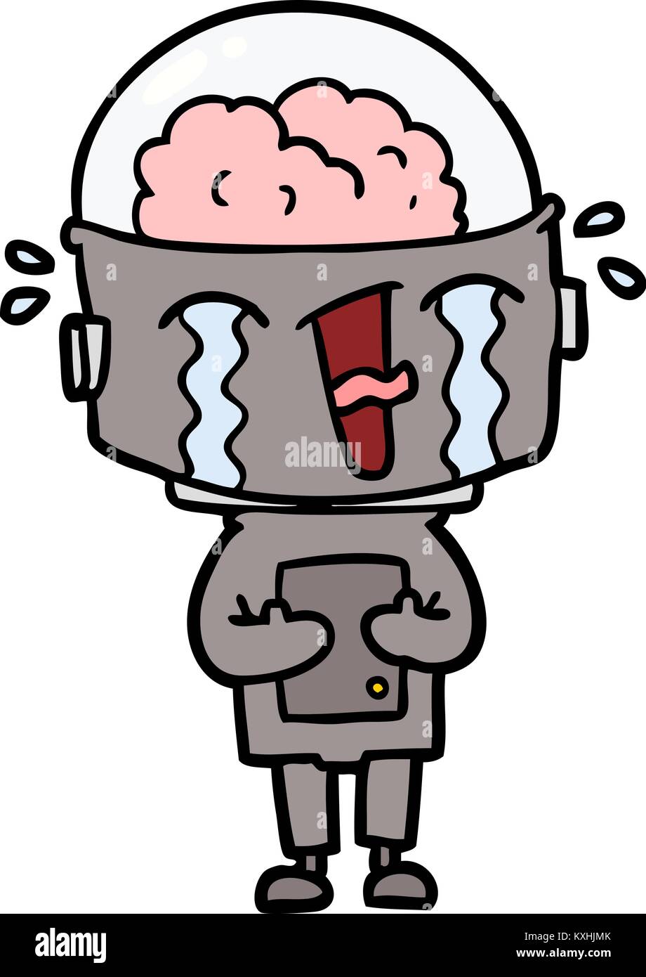 cartoon crying robot Stock Vector Image & Art - Alamy