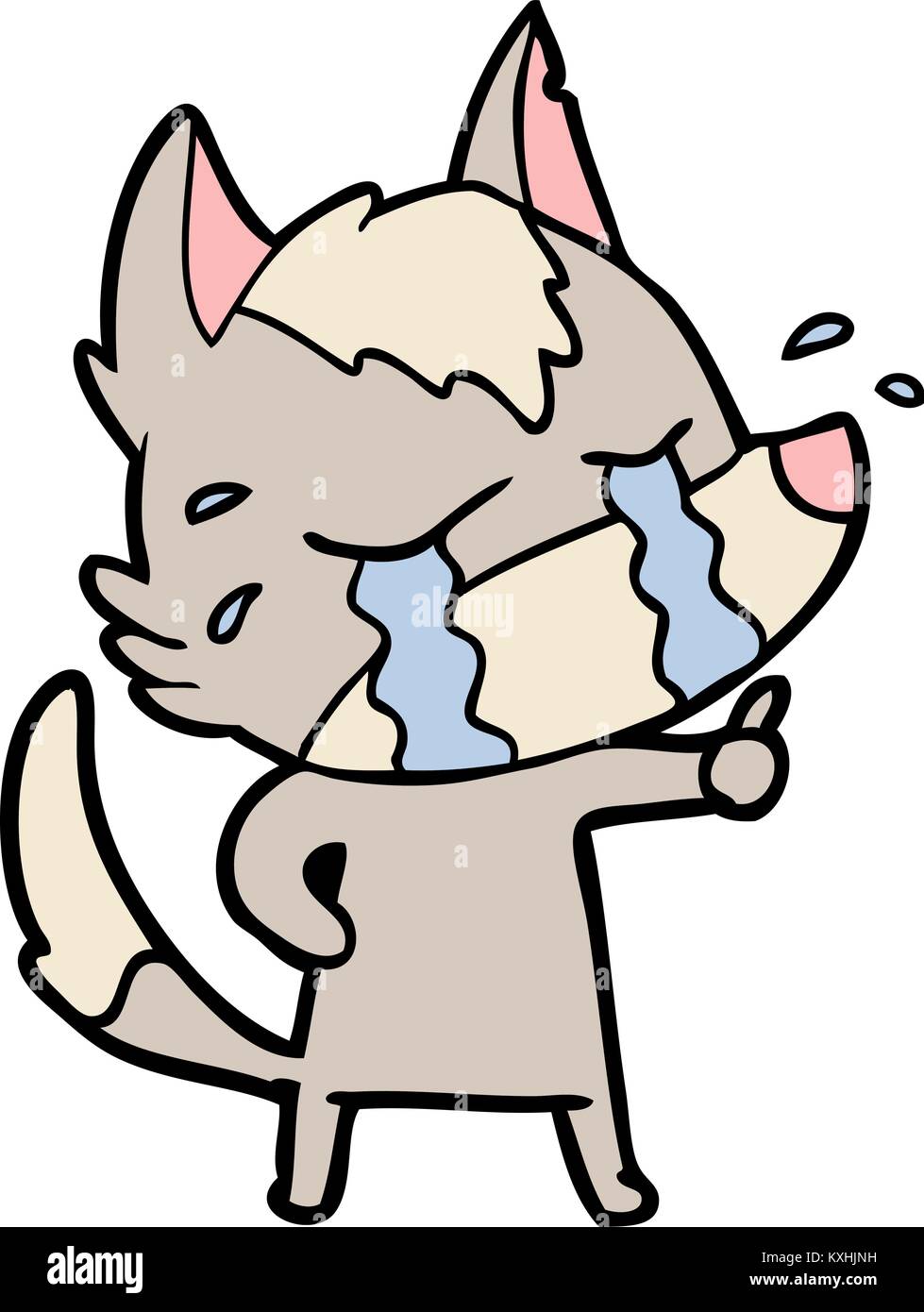 cartoon crying wolf Stock Vector Image & Art - Alamy