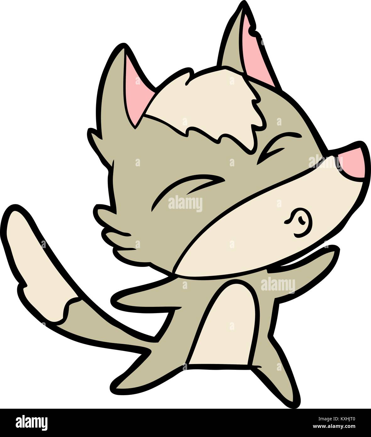 cartoon wolf howling Stock Vector Image & Art - Alamy