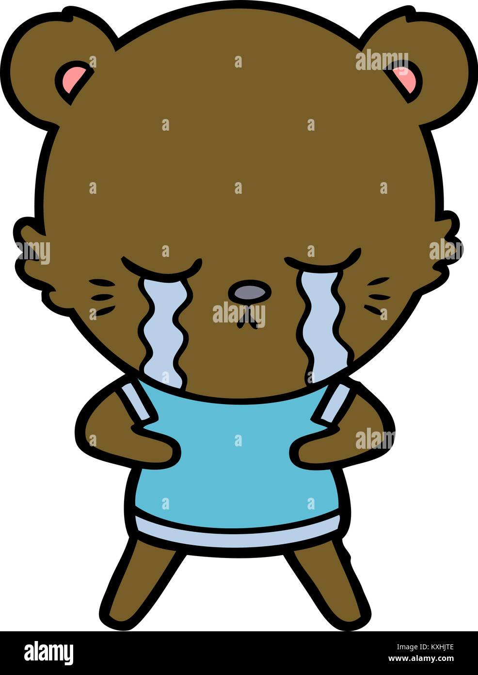 crying cartoon bear Stock Vector Image & Art - Alamy