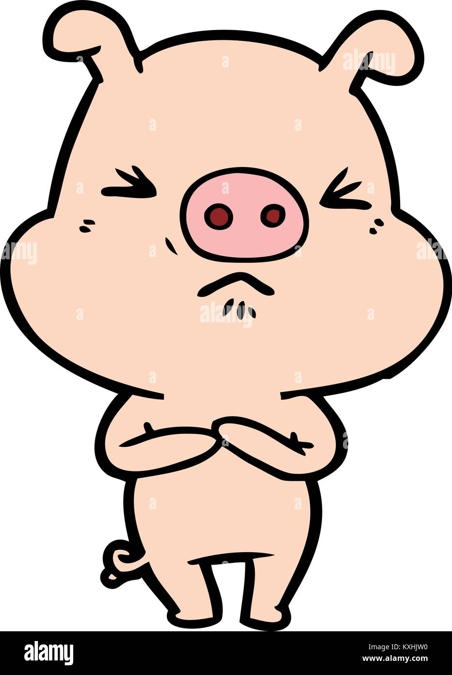 cartoon angry pig Stock Vector Image & Art - Alamy