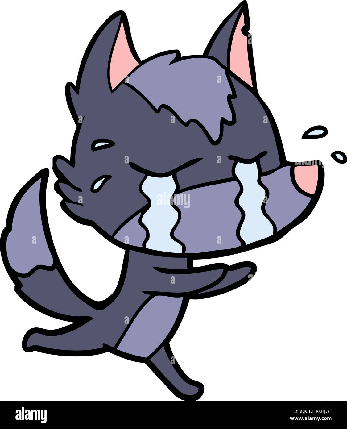 cartoon crying wolf Stock Vector Image & Art - Alamy