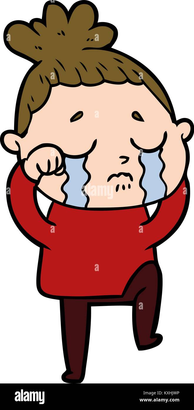 cartoon crying woman Stock Vector Image & Art - Alamy