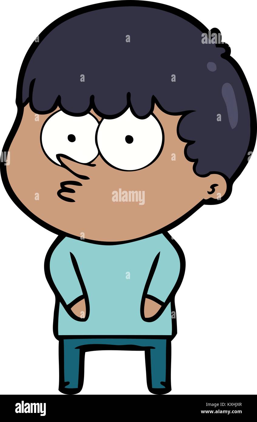cartoon curious boy Stock Vector Image & Art - Alamy