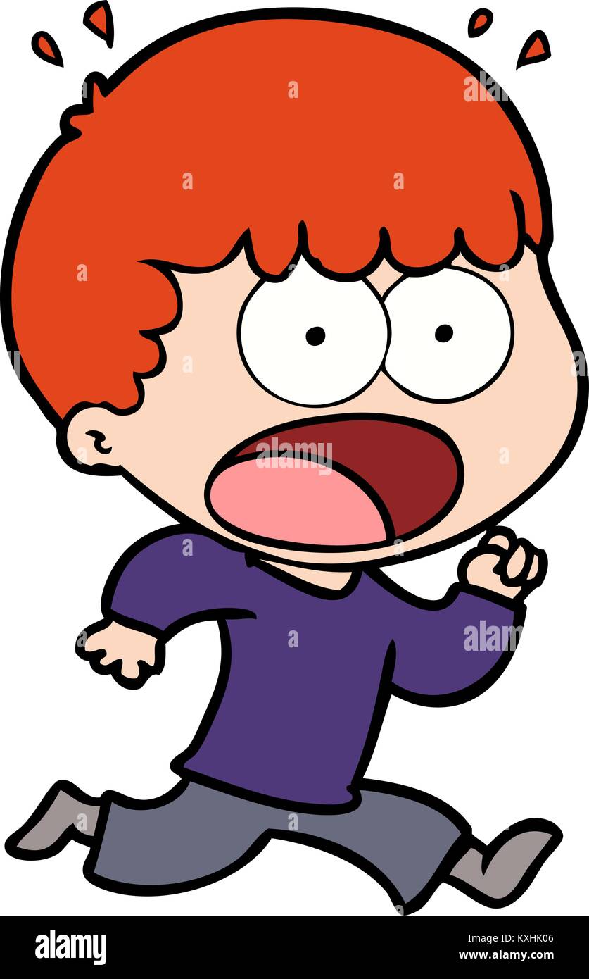 People Running Away Cartoon