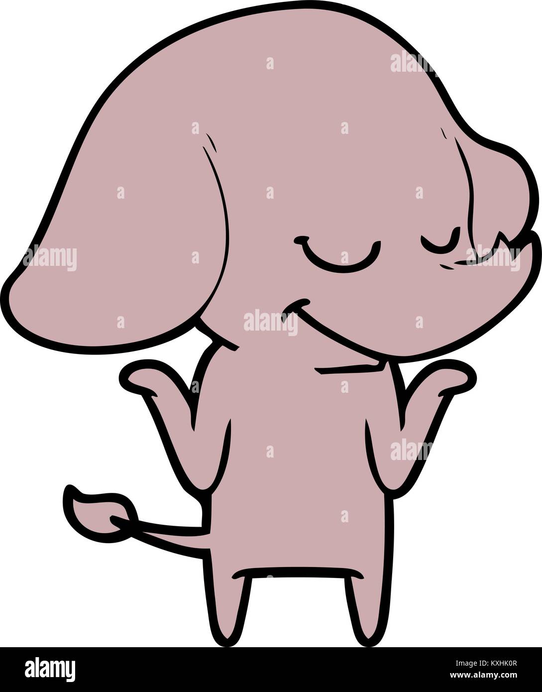 cartoon smiling elephant Stock Vector Image & Art - Alamy