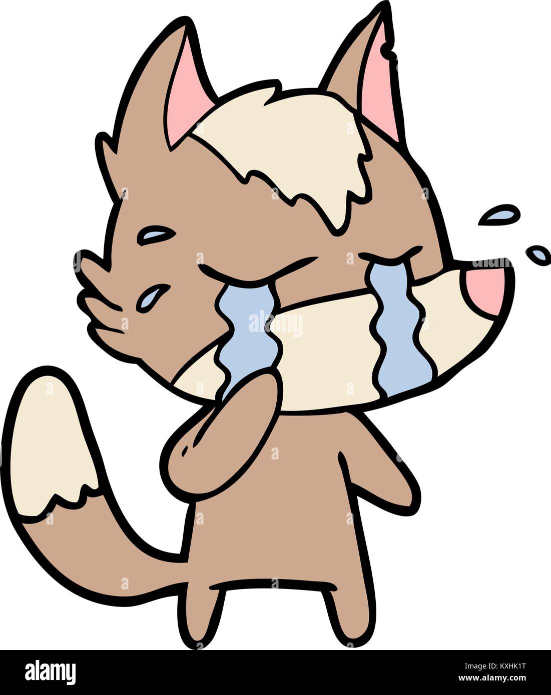 cartoon crying wolf Stock Vector Image & Art - Alamy