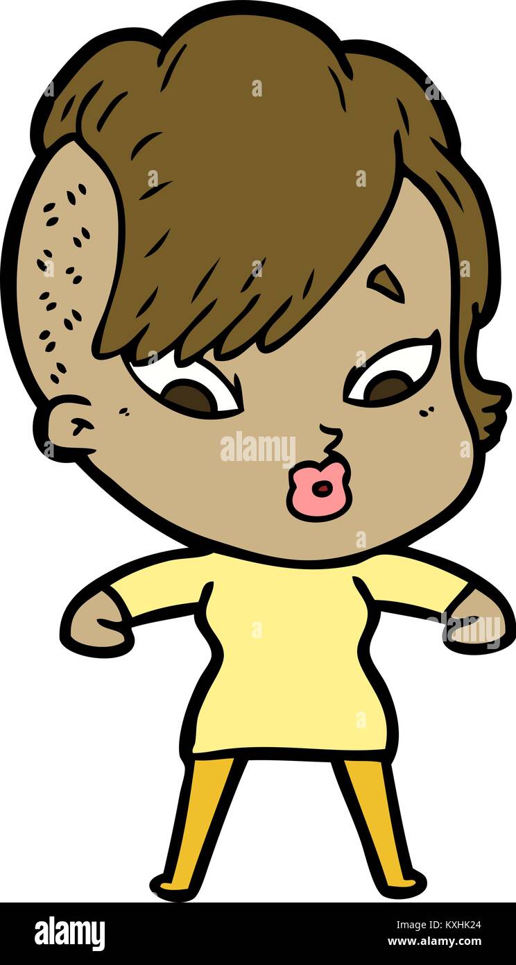 cartoon surprised girl Stock Vector Image & Art - Alamy