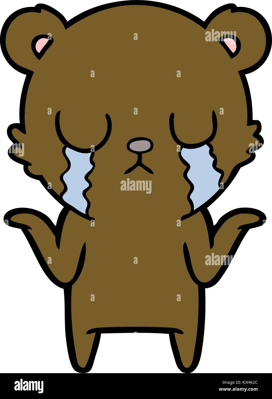 crying cartoon bear Stock Vector Image & Art - Alamy