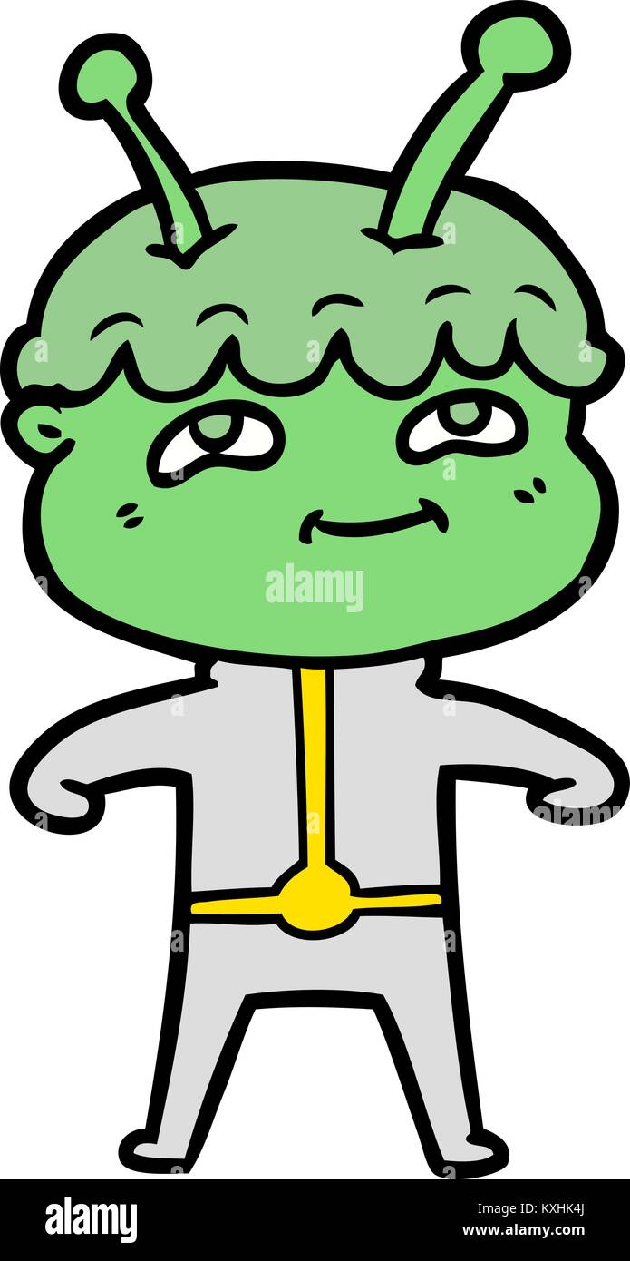 friendly cartoon spaceman Stock Vector Image & Art - Alamy