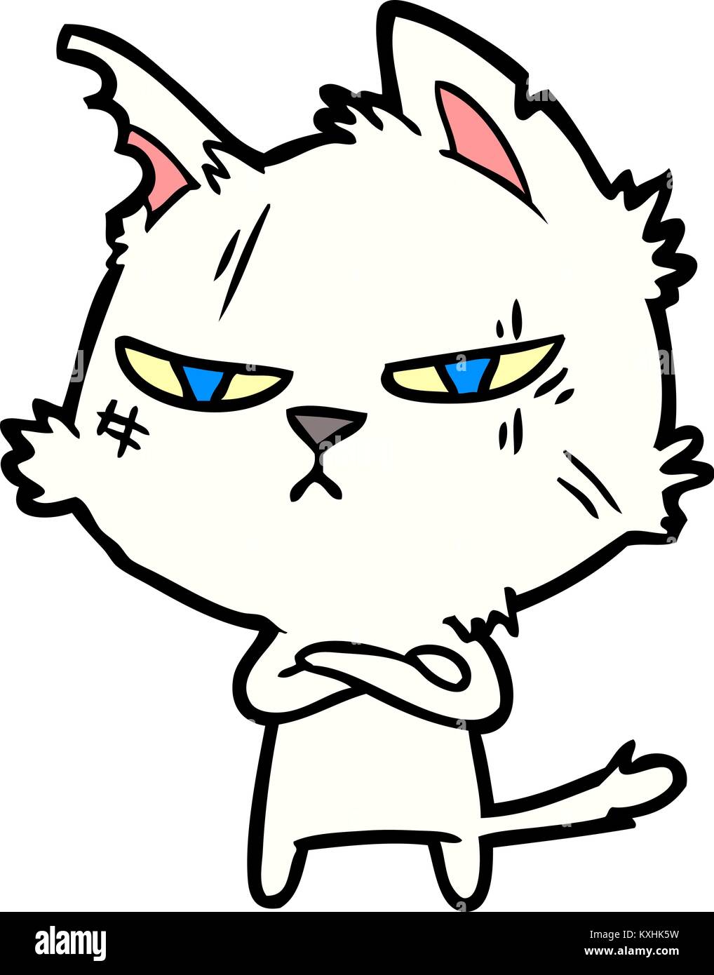 tough cartoon cat Stock Vector Image & Art - Alamy