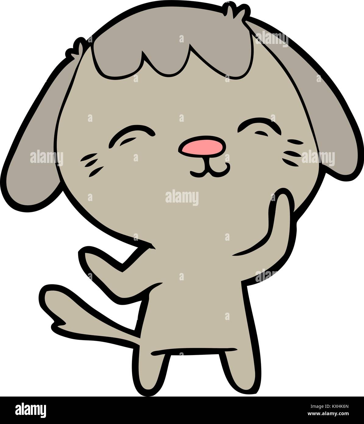 happy cartoon dog Stock Vector Image & Art - Alamy