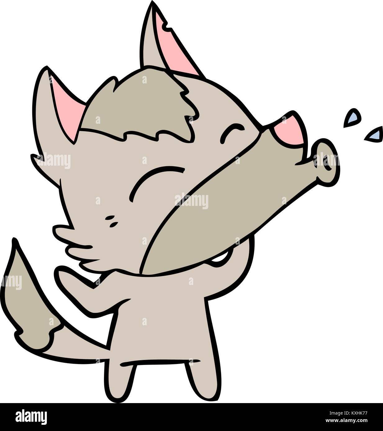 howling wolf cartoon Stock Vector Image & Art - Alamy