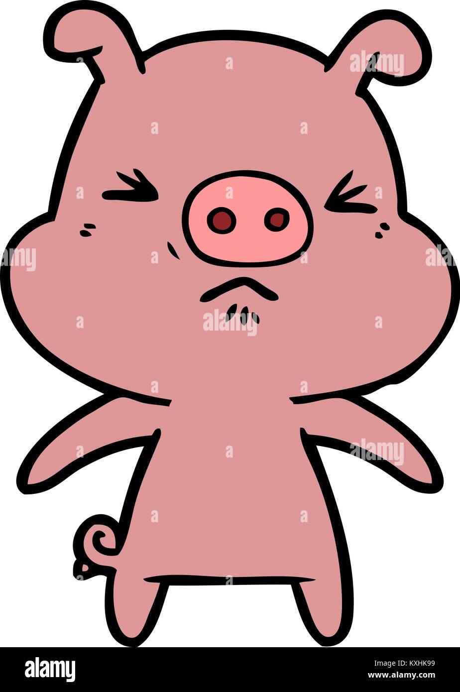 cartoon angry pig Stock Vector Image & Art - Alamy