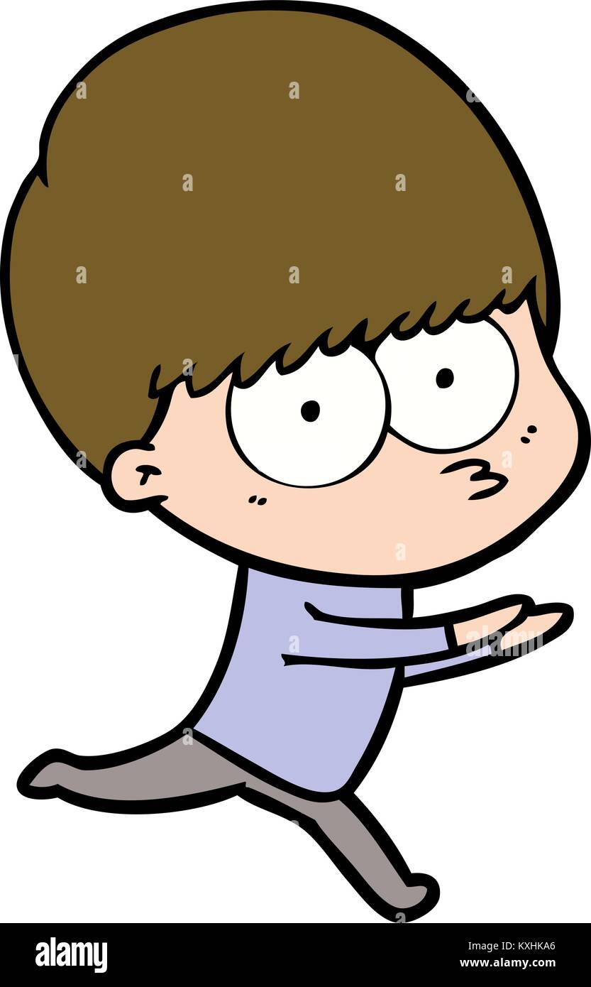 nervous cartoon boy Stock Vector Image & Art - Alamy