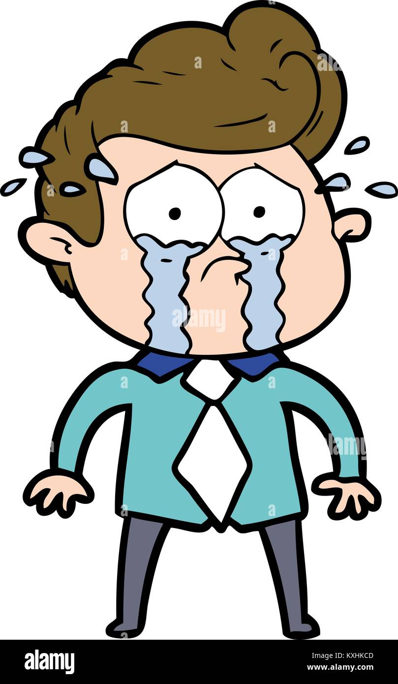 cartoon crying man Stock Vector Image & Art - Alamy
