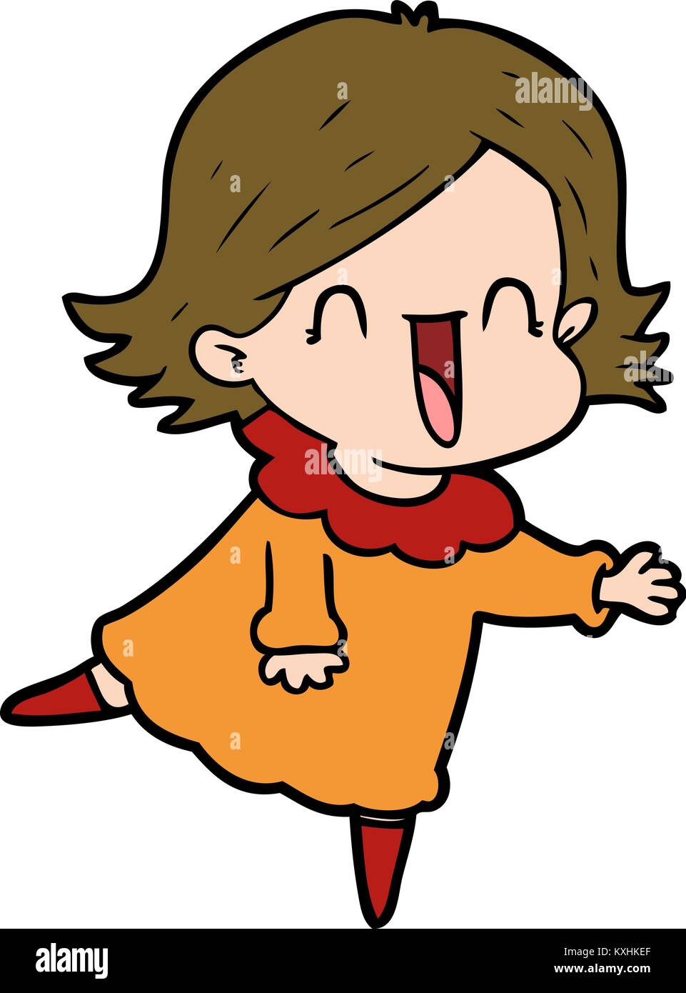 cartoon happy woman Stock Vector Image & Art - Alamy