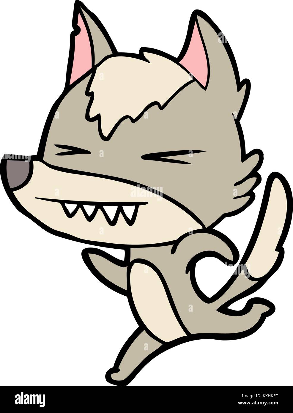 Wolf chasing Stock Vector Images - Alamy