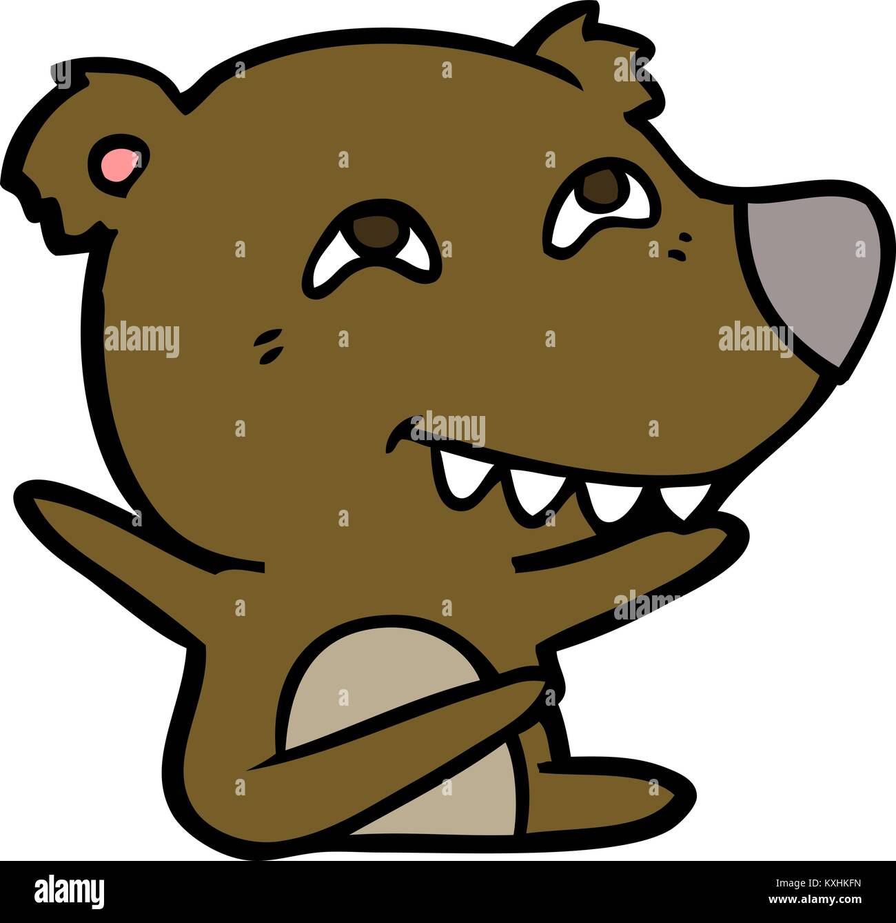 cartoon bear showing teeth Stock Vector Image & Art - Alamy