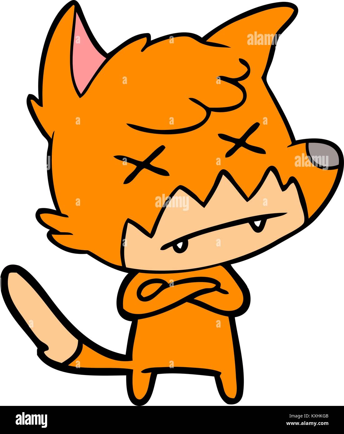 cartoon dead fox Stock Vector Image & Art - Alamy