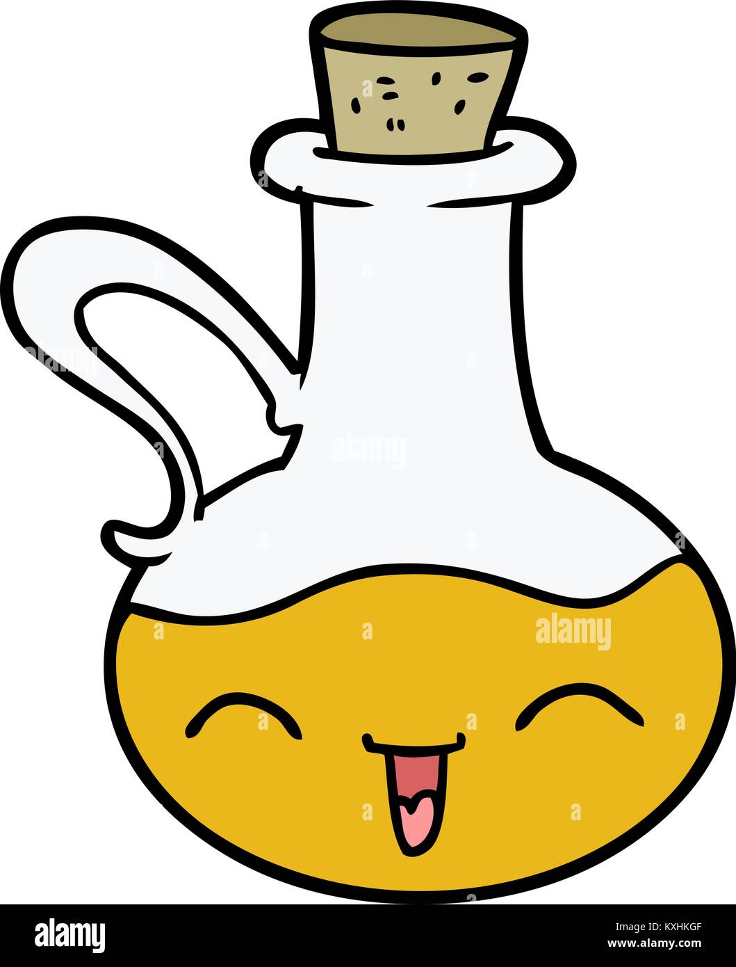 cartoon happy bottle of olive oil Stock Vector Image & Art - Alamy