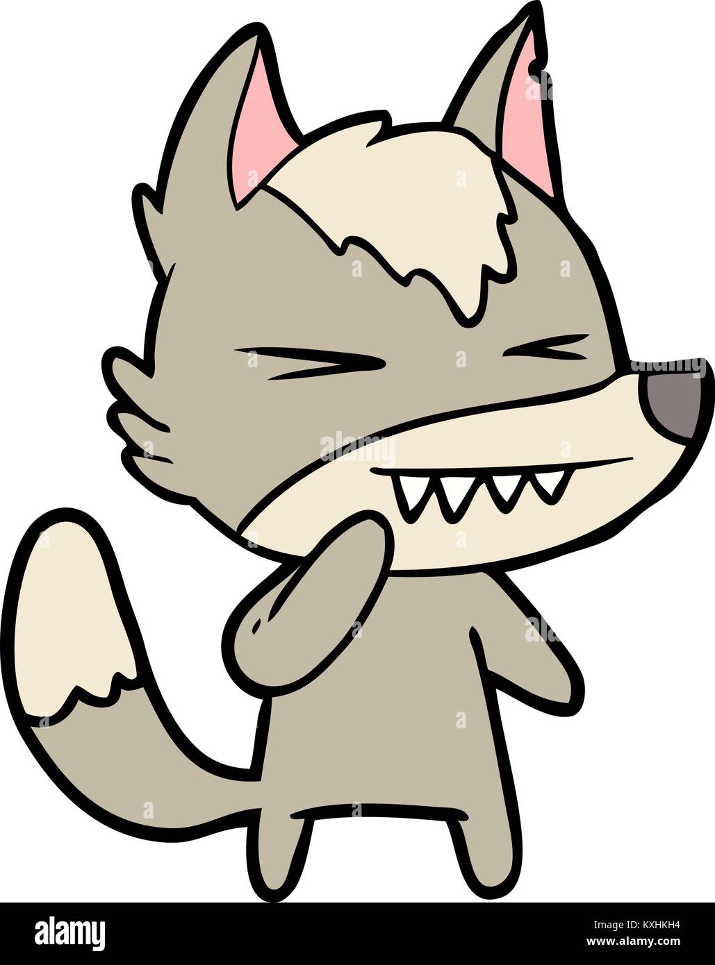 angry wolf cartoon Stock Vector Image & Art - Alamy