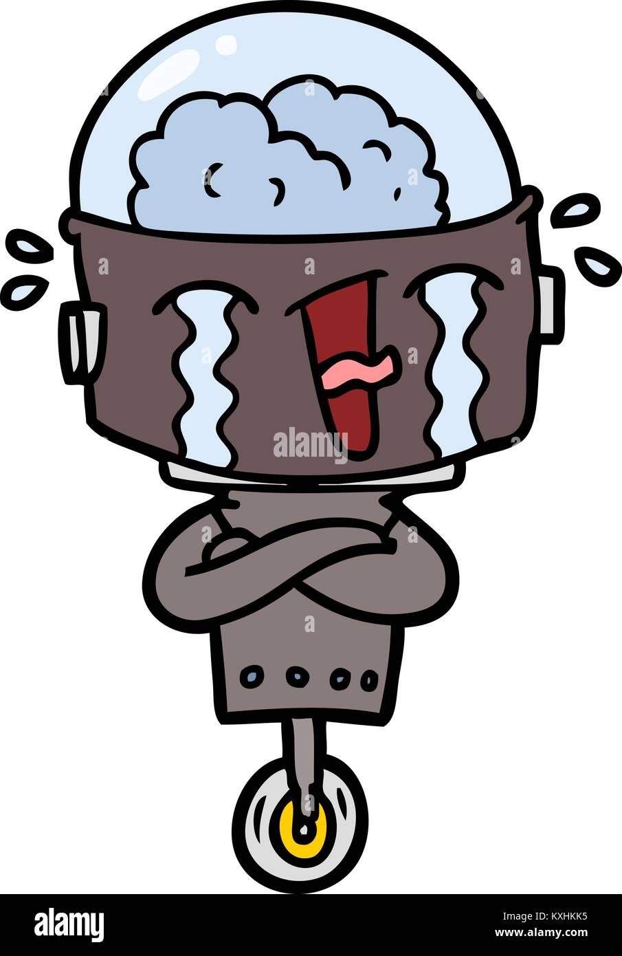 cartoon crying robot Stock Vector Image & Art - Alamy