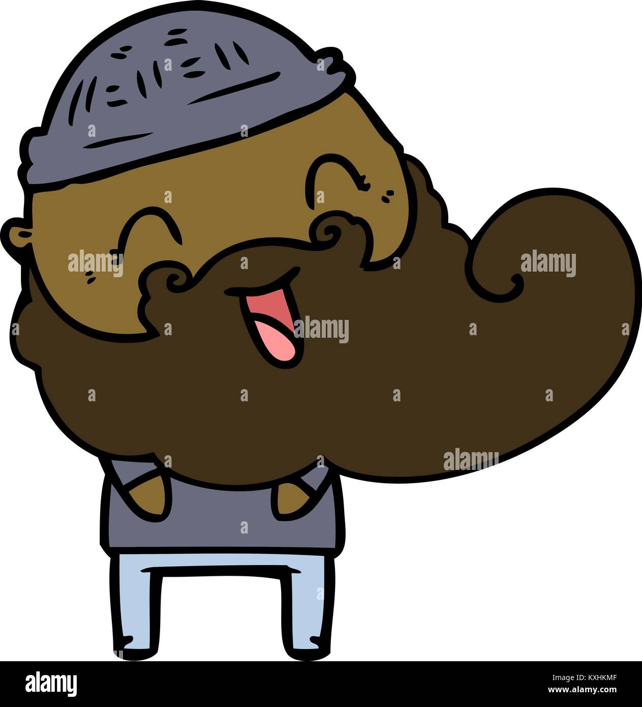 happy bearded man Stock Vector Image & Art - Alamy