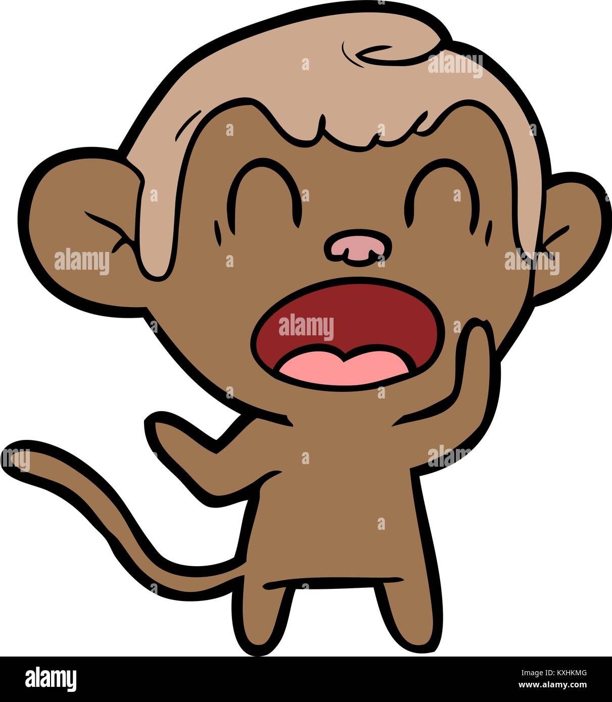 shouting cartoon monkey Stock Vector Image & Art - Alamy