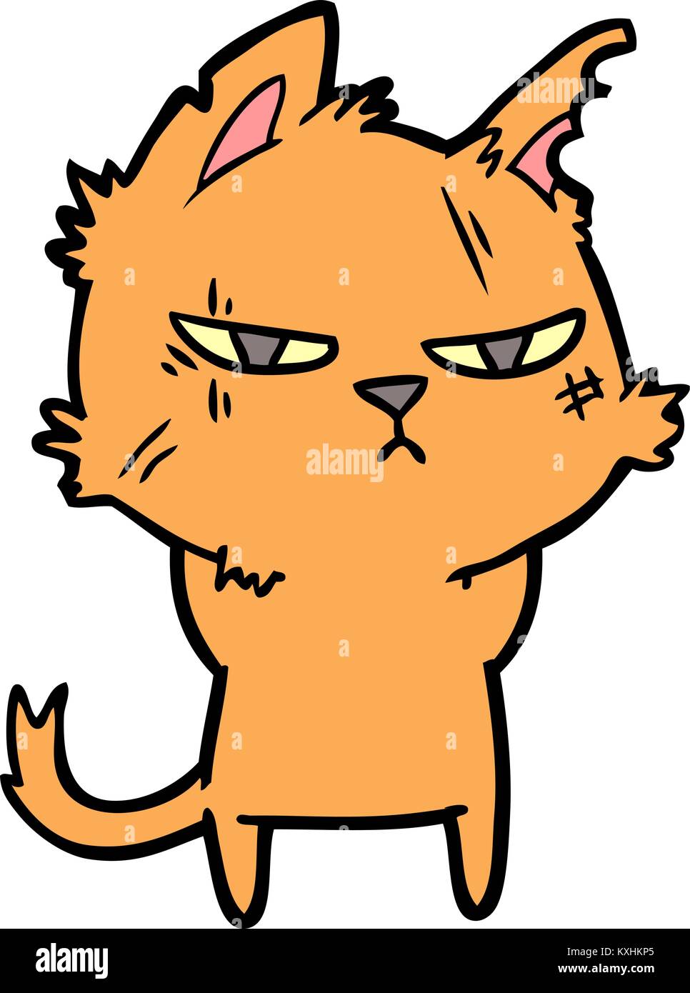 tough cartoon cat Stock Vector Image & Art - Alamy